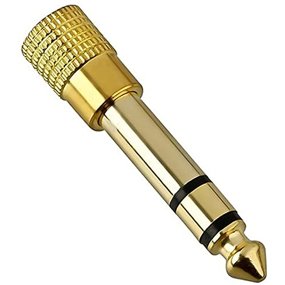 JacobsParts 3.5mm 1/8" Female to 6.35mm 1/4" Male TRS Stereo Audio Headphone Adapter Converter (5-Pack)