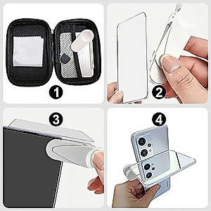Smartphone Camera Mirror Reflection Clip Kit Adjustable Enhance Phone Camera Shots with Selfie Reflector Travel-Friendly and Easy-to-Carry Phone Camera Mirror Clip （Black）