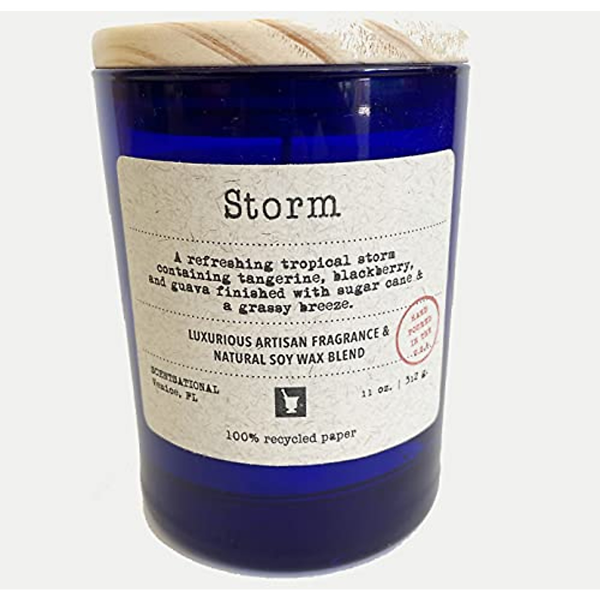 Scentsational Storm No. 6 - Scented Premium Natural Soy Glass Jar Candle, 11oz | Hand Poured in the U.S.A.