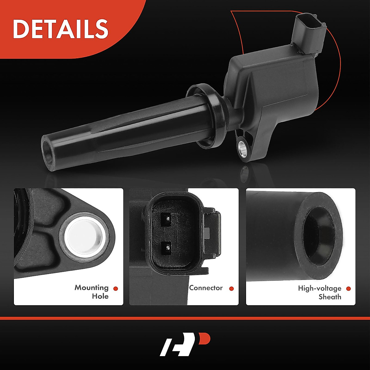 A-Premium Ignition Coil Pack Set of 4 Compatible with Ford Fusion 2010-2020 Escape 2009-2019 Ranger 2013-2020 Lincoln MKZ 2011-2020 2.0L 2.5L with 2 Terminal