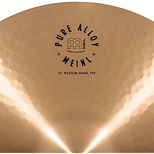 Meinl 15" Medium HiHat (Hi Hat) Cymbal Pair - Pure Alloy Traditional - Made in Germany, 2-YEAR WARRANTY (PA15MH)