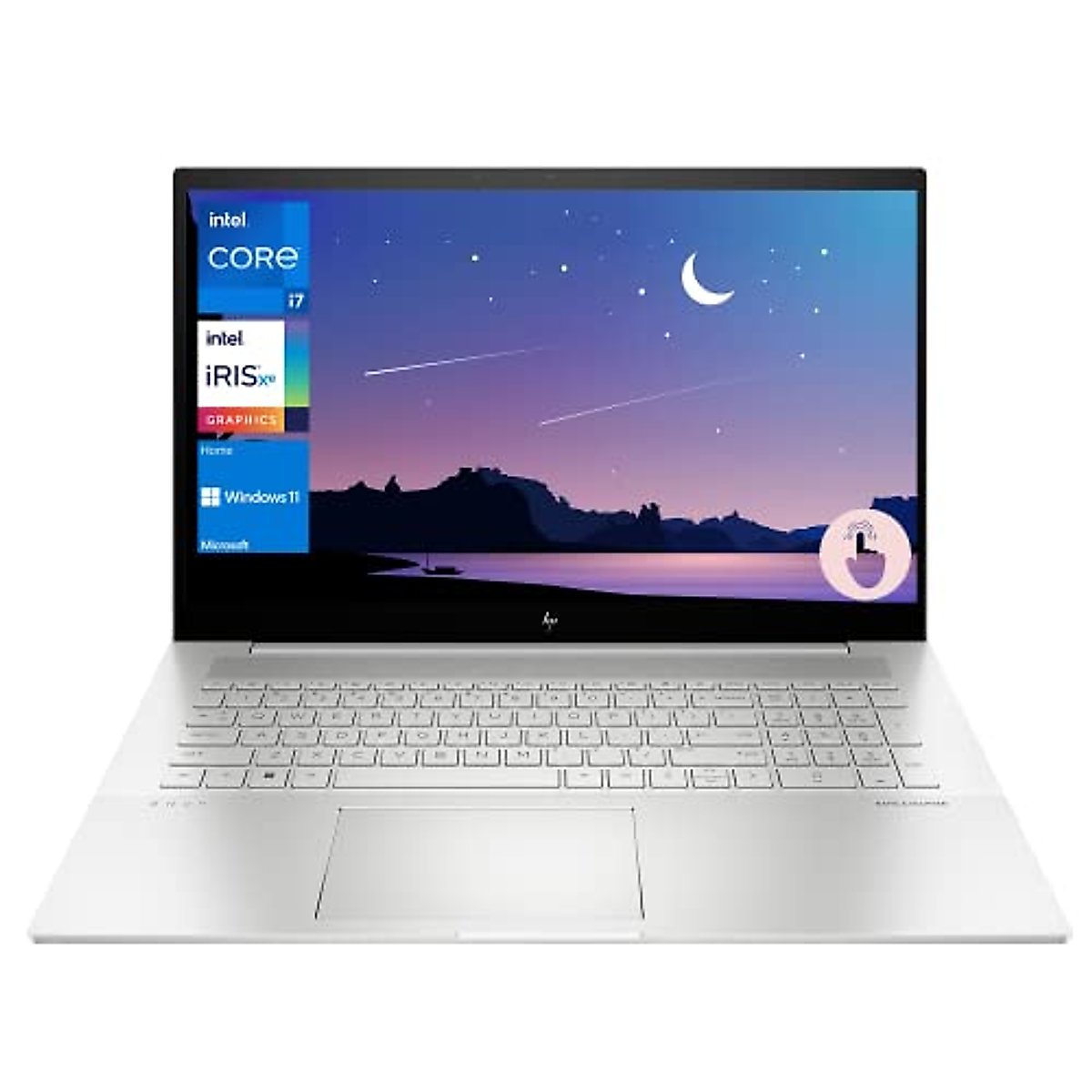 HP Envy Laptop, 17.3“ FHD Touchscreen Display, Intel Core i7-1260P Processor, 32GB RAM, 1TB SSD, Backlit Keyboard, SD Card Reader, HDMI, Wi-Fi 6, Windows 11 Home, Silver