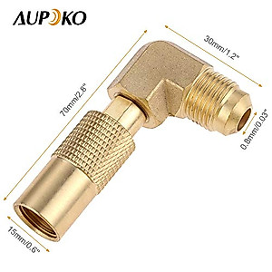 Aupoko Propane Elbow Adapter, Low Pressure 3/8" Male Flare Propane Adapter Conversion Fitting, for Blackstone Tabletop Camping Grill 17 Inch and 22 Inch Portable Gas Griddle