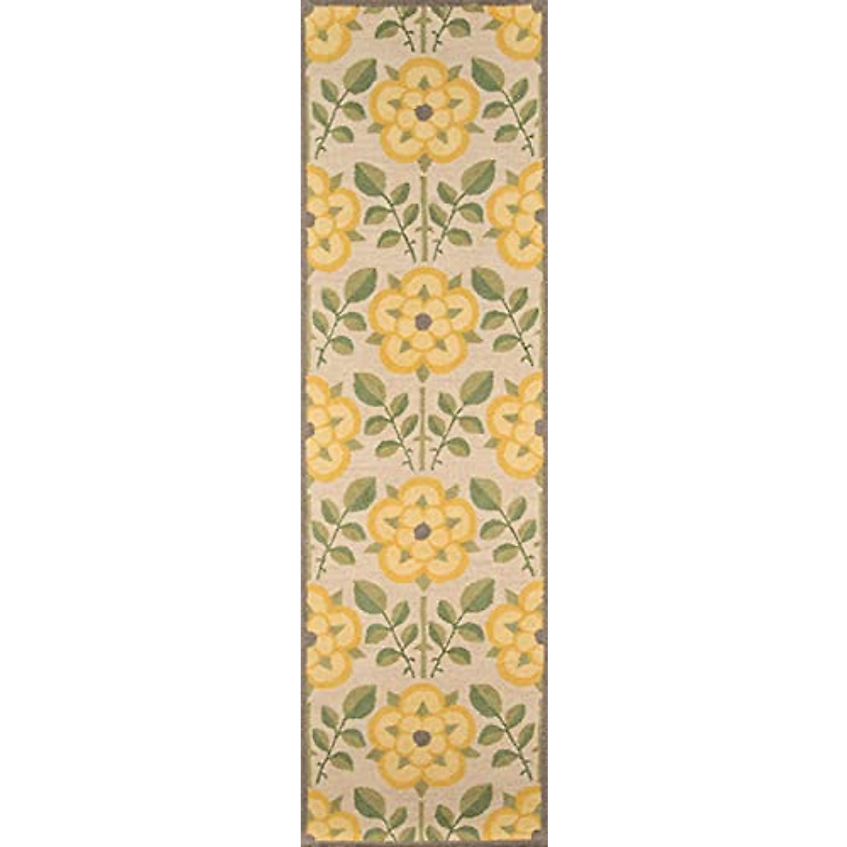 Momeni Rugs Newport Collection, 100% Wool Hand Tufted Loop Cut Contemporary Area Rug, 2' x 3', Yellow