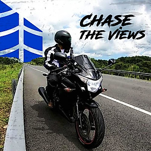 HWK Spyder Motorcycle Jacket for Men with Weather Resistant Cordura Textile Fabric for Enduro Motocross Jacket LARGE/BLACK