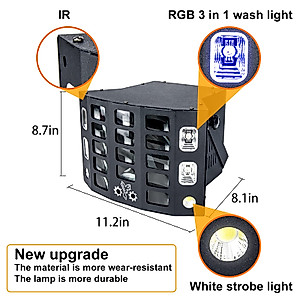 5 in 1 Disco Light DJ Light with Butterfly Beam Wash Pattern Strobe and 3535 LED Effect, Remote and DMX Control for Stage Wedding Bar Karawa Church Disco Show Party Lights...