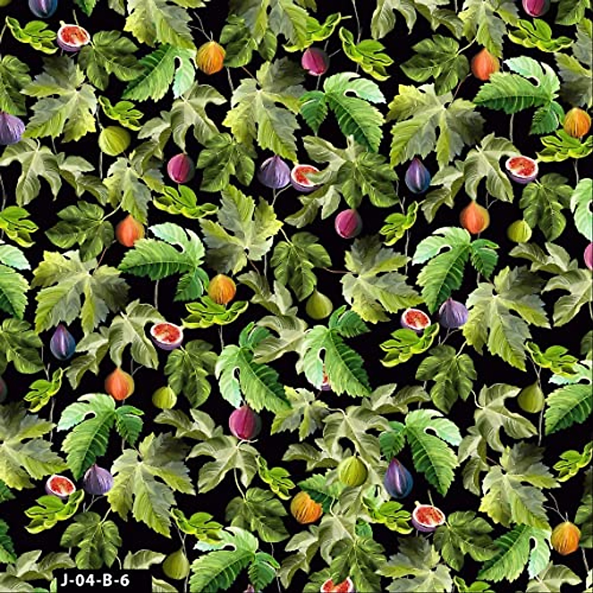 Texco Inc 100% Combed Quilting Prints Craft Cotton Apparel Home/DIY Fabric, Black Green Purple Red 3 Yards