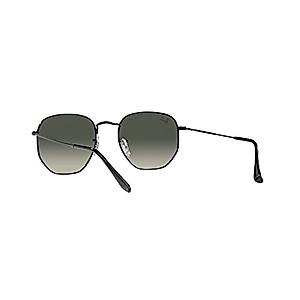 Ray-Ban RB3548 Hexagonal Sunglasses, Black/Grey Gradient, 51 mm