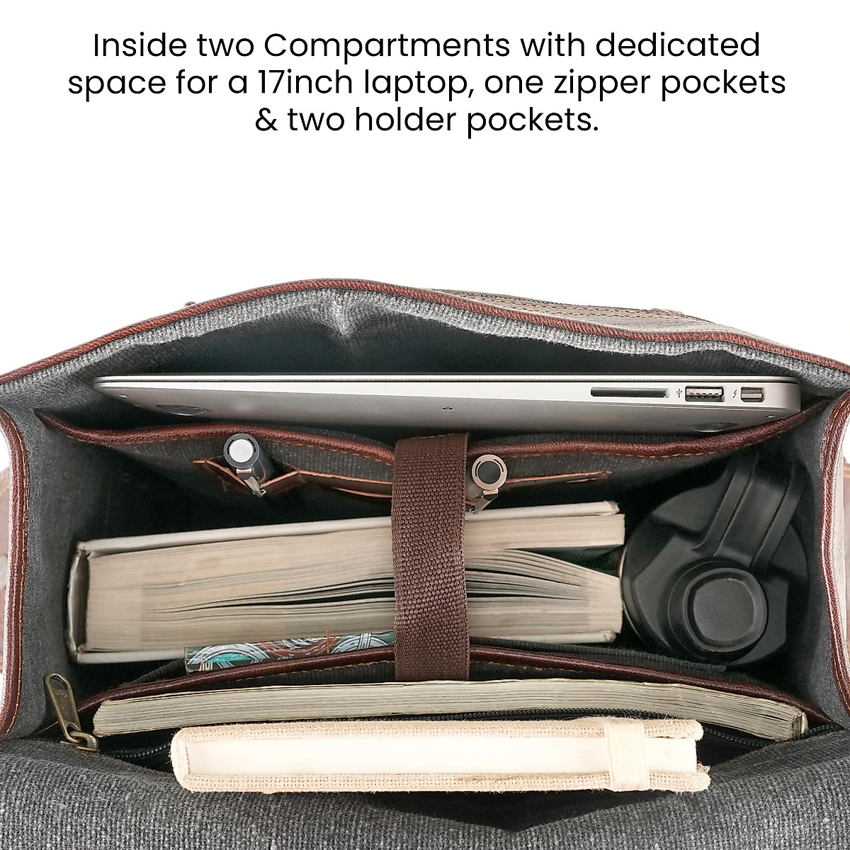 Handmade World Vintage Full Grain 16 Inch Leather Laptop Backpack Casual Bookbag Daypack Camping Travel Rucksack Knapsack For Men Women