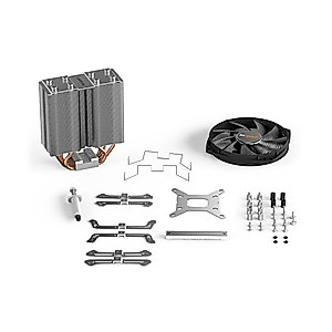be quiet! Shadow Rock Slim 2 160W TDP CPU Cooler | Intel 1700 1200 2066 1150 1151 1155 2011-3 Square ILM | AMD AM4 | Silver | BK032