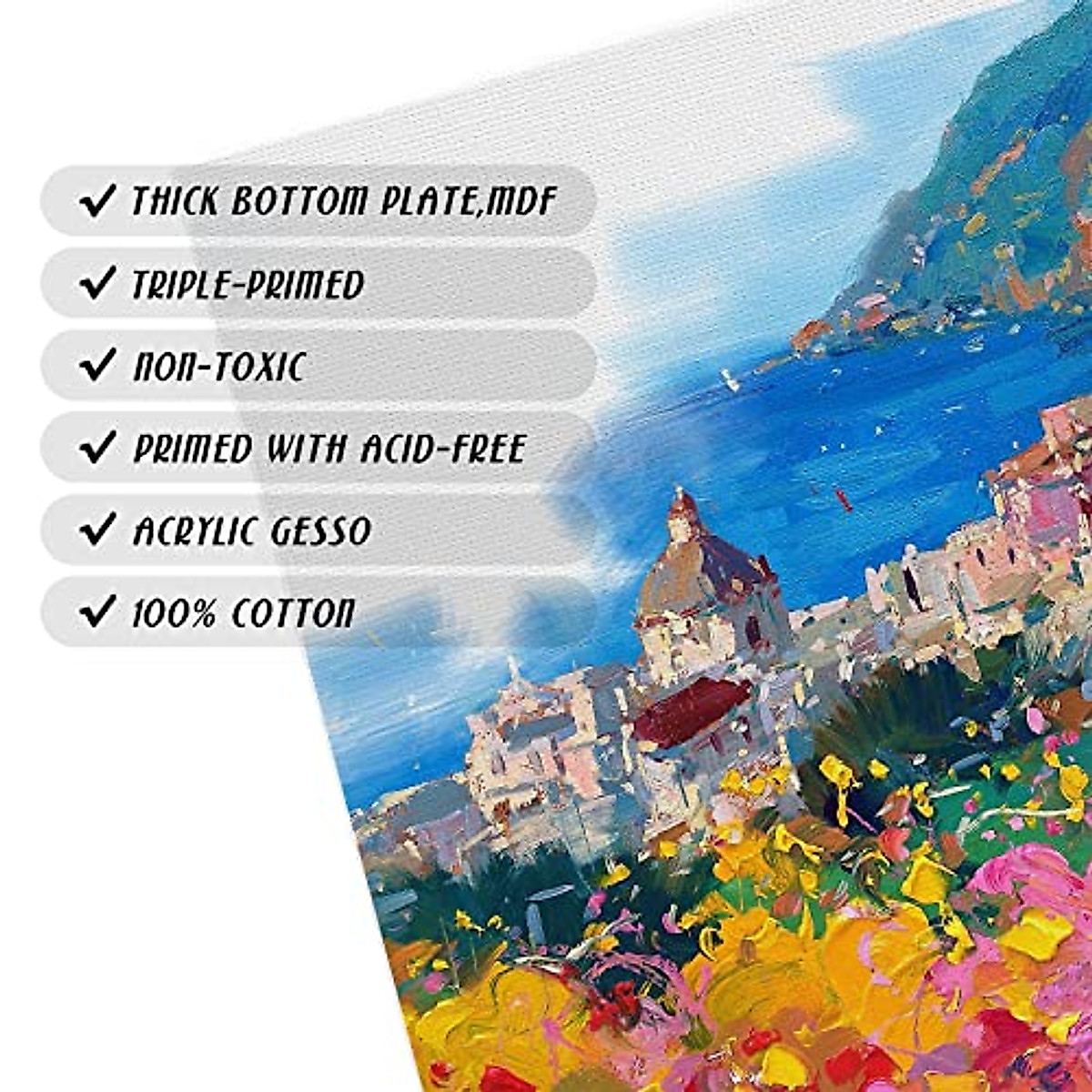 Simetufy Canvas Boards for Painting 8 x 10 inch, 24 Pack Painting Canvas Panels, Blank Canvases for Painting- Gesso Primed Acid-Free 100% Cotton Paint Canvas for Acrylics Oil Watercolor Tempera