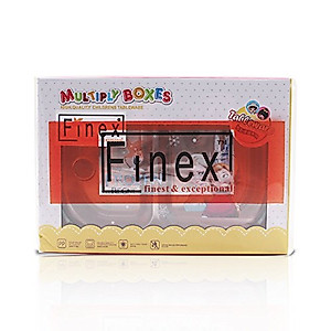 FINEX Frozen Blue Bento Box Container Set with Clear Lid & Spoon - Princess Elsa Anna Olaf Snowman