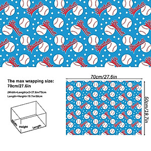 Dtiafu Baseball Wrapping Paper -12 Sheet Gift Wrapping Paper Folded Wrap 20'' x 27.5'' Sport Party Favor for Men Baseball Birthday Party Holiday