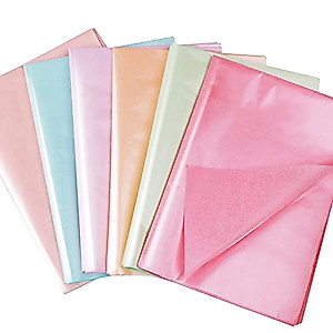 Prasacco 30 Sheets Tissue Paper for Gift Wrapping Metallic Color Tissue Paper for Crafts Valentine's Day Christmas Wedding Birthday Party Decoration (19.7x13.7 Inch)
