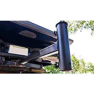 Camco Durable Hitch Mount Umbrella Holder- Sturdily Supports Large Patio and Outdoor Umbrellas on Your Hitch, Great For Traveling, Tailgating and Outdoor Events (51958)