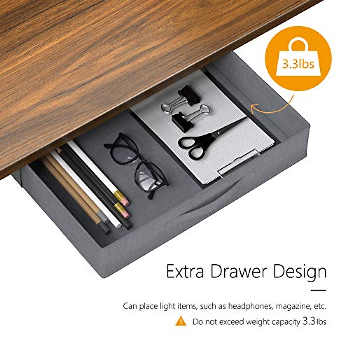 CubiCubi L Shaped Desk, Computer Corner Gaming Desk with Large Monitor Stand, 51.2" Home Office Writing Table, Workstation with Storage Drawer, Space-Saving, Black