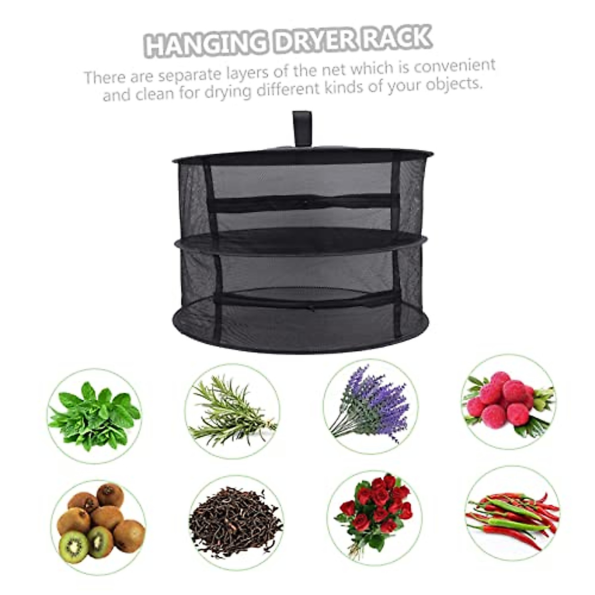 Abaodam 3 Sets Drying net Foldable Laundry Rack Collapsible Drying Rack for Clothes Collapsible Laundry Drying Rack Folding Drying Rack Hanging Dry Rack Vegetable Dryer Outdoor Drying Mesh