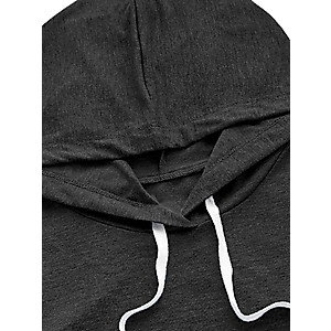 SweatyRocks Women's Summer Sleeveless Hooded Tank Top T-Shirt for Athletic Exercise Relaxed Breathable Black M