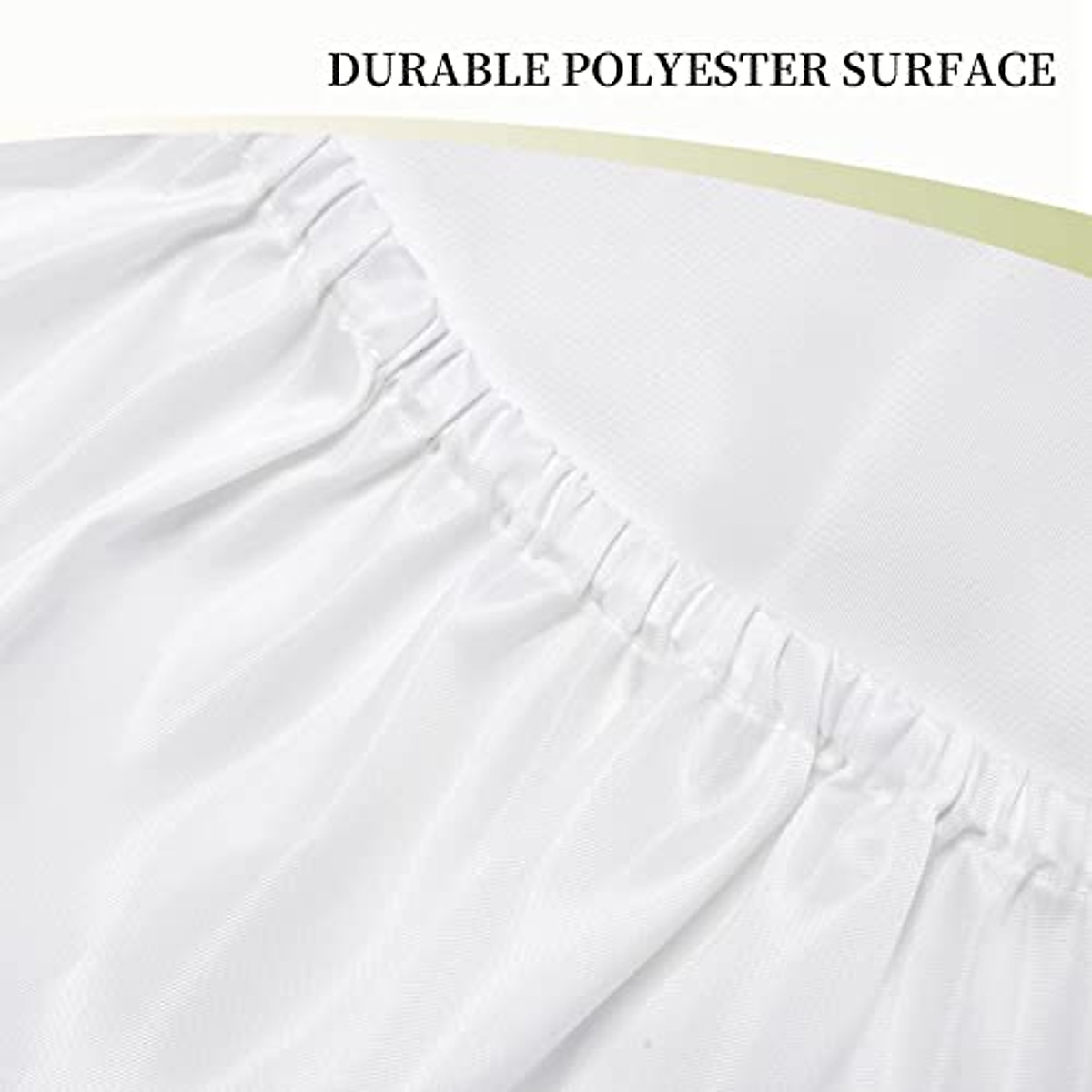 mutakin Marble White Rectangle Tablecloth Reusable Elastic Edge Table Cover Waterproof for Patio Dining Decoration 60" L X 30" W