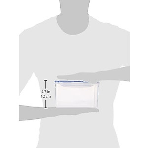 LOCK & LOCK Easy Essentials Food Lids/Pantry Storage/Airtight Containers, BPA Free, Rectangle - 8 Cup - for Cookies, Clear