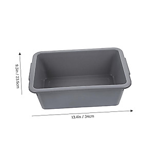 CAXUSD White Boxes Plastic Wash Basin White Storage Bins Restaurant Commercial Bus Box Multipurpose Bus Tub Wash Basin Tub Car Storage Box Dishwashing Box Storage Basket Grey