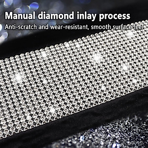 Bling Seat Belt Covers for Women, 2-Pack Shiny&Comfortable Rhineston Car Seat Belt Shoulder Pads Set, Glitter Crystal Bling Car Accessories (Bling-002)