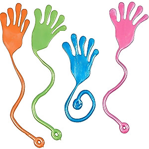 Tuko 20PCS Sticky Hands, Sticky Finger, Kids' Party Favor Sets， Fun Toys, Party Favors, Wacky Fun Stretchy Glitter Sticky Hands, Party Favors, Birthday Parties, Toys for Sensory Kids,20PCS