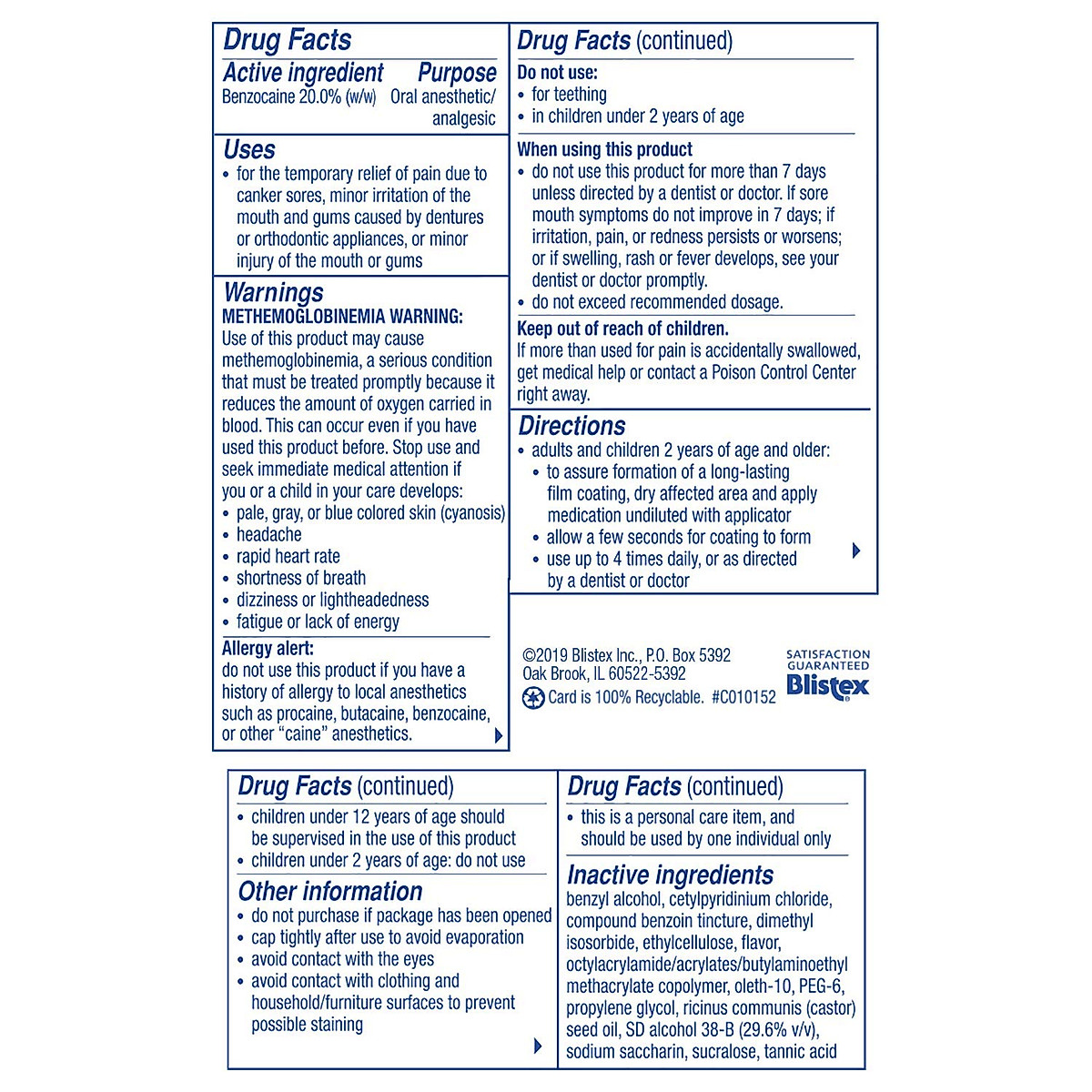 Blistex Kanka Mouth Pain Liquid, Professional Strength , .33 Fluid Ounces