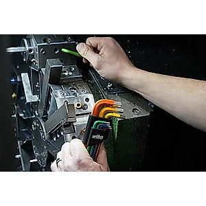 Wiha 9 Piece Ball End Color Coded Hex L-Key Set - Metric