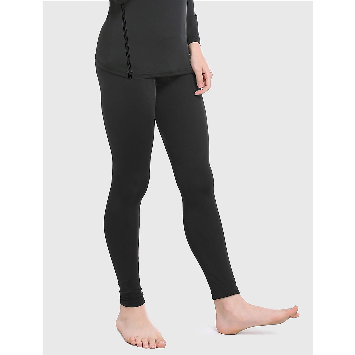 TELALEO 1 Pack Boys' Youth Compression Leggings Pants Tights Athletic Base Layer for Running Hockey Basketball Black S