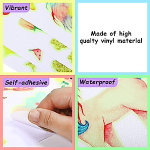 4 Sheets Glow in The Dark Unicorn Decals Glowing Moon Star Rainbow and Castle Wall Stickers Luminous Unicorn Peel and Stick Wall Art Decor for Kids Girls Bedroom Ceiling Birthday Party Nursery