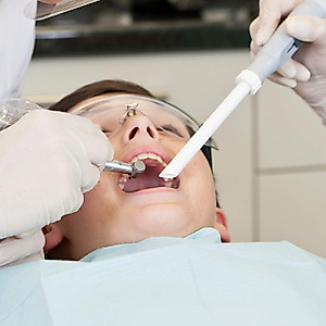 JMU 100Pcs Dental HVE Suction Tips, Dental Evacuation Tips, High Volume Evacuator Tips, Disposable Vented Evacuation Aspirator Tips