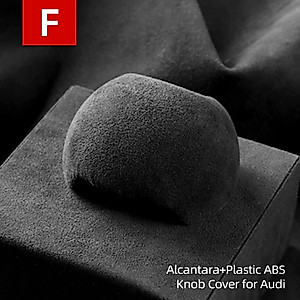 Alfanxi Gear Shift Knob Cover Alcantara Material Trim Compatible with A6 A6L A7 A4L A5 Q5L Q7 Q3 A4 Q5 S6 S7 A3 S3 Q2L (Type F)