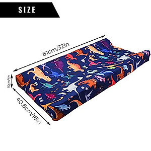 Baby Changing Pad Cover, Ultra Soft Change Table Cover, Dinosaur Printed Cradle Sheet for Boys and Girl
