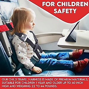 Child Airplane Safety Travel Harness, Upgraded with Metal Buckle, The Safety Restraint System Will Protect Your Child from The unsuspected. - Airplane Kid Travel Accessories for Aviation Travel Use