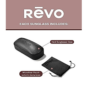 Revo Sunglasses Jett: Polarized Lens Filters UV, Semi-Rimless Rectangle Wrap Frame, Matte Black Frame with Drive Lens