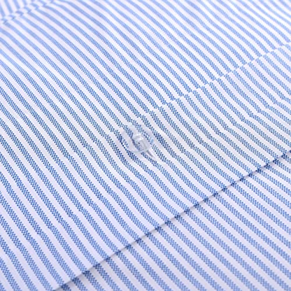 Poppy & Fritz- King Duvet Cover Set, Cotton Reversible Bedding with Matching Sham(s), Casual Home Décor (Oxford Stripe Blue, King)