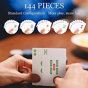 Civaner Mahjong Cards Playing Cards Chinese Mah Jongg 2025 American Majhong Games Large Print Handheld Poker Mahjong Playing Cards with 4 Dices HomeTable Game