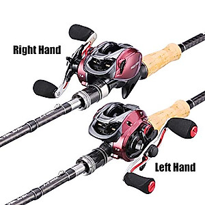SeaKnight RED Fox Baitcasting Reels, 7.2:1/8.1:1 Gear Ratio, Ultralight Baitcaster Reel, Super Smooth with 13LBs Carbon Fiber Drag Fishing Reel