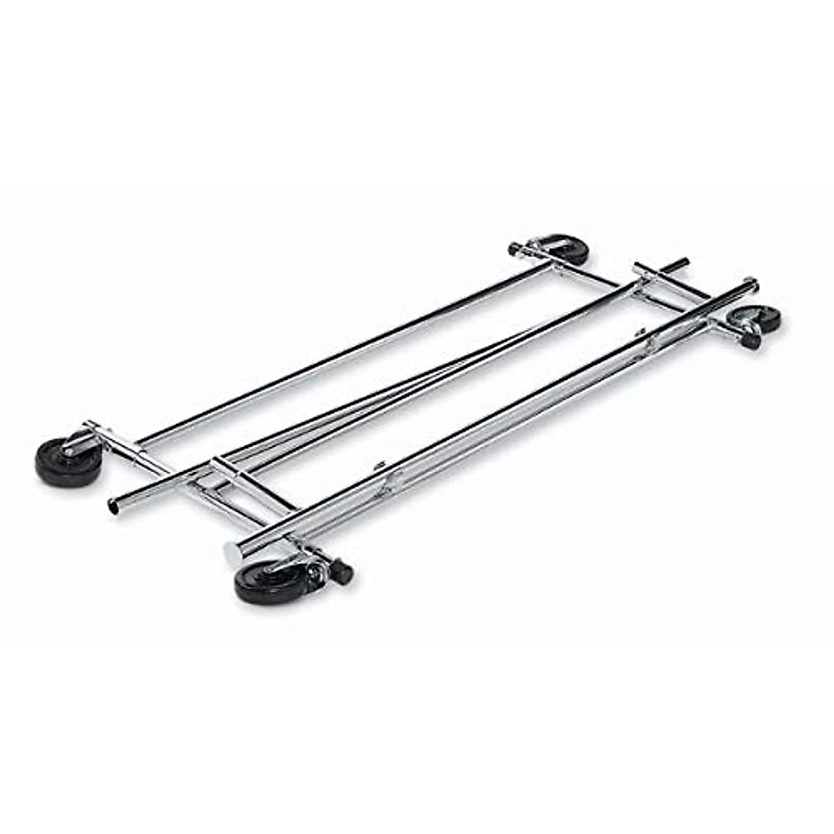 NAHANCO RCS2 Metal Collapsible Rolling Garment Rack, Chrome (1 Rack)