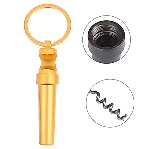 TBoxBo 1Piece Bottle Opener Keychain 3 In 1 Portable Bottle Opener Wine Bottle Corkscrew Portable Wine Beer Can Opener Mini Keychain Wine Opener Outdoor Corkscrew Kitchen Tools for Men & Women, Black