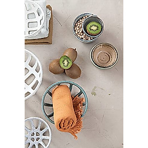 Creative Co-Op S/2 Stoneware Baskets w Reactive Glaze Bowl, Multicolored, 2