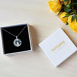 POTOPYY Frog Necklace S925 Sterling Silver Crystal Frog Pendant Cute Frog Lotus Moonstone Jewelry Gifts for Women Daughter Frog Lover Christmas Birthday Mothers Day