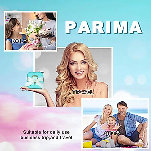 Parima Initial Jewelry Box for Women Girls, Jewelry Travel Case | Chenille Letter Patches Jewelry Box | Multifunctional Personalized Travel Jewelry Case | Birthday Gifts - Letter D, Aqua Blue