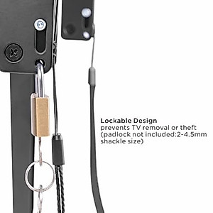 Mount-It! Portrait TV Wall Mount, Low Profile TV Mount for Vertical Mounting of Displays from 37" to 75", High 165 lb Weight Capacity, Anti-Theft Design, Tilting Menu Wall Board Mount, Sturdy Design