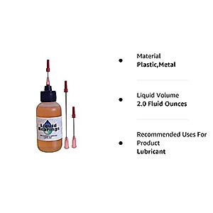 Liquid Bearings 100%-Synthetic Oil for All Fans, and Other Items Around The House, Never evaporates or Becomes Gummy, gets sluggish Fans Turning Easily (and Quietly!) Again! (2 oz. w/XL)