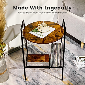 MAWEW Record Player Stand with Vinyl Storage, Measures 20.5 x 20.5 x 30.7 Inches