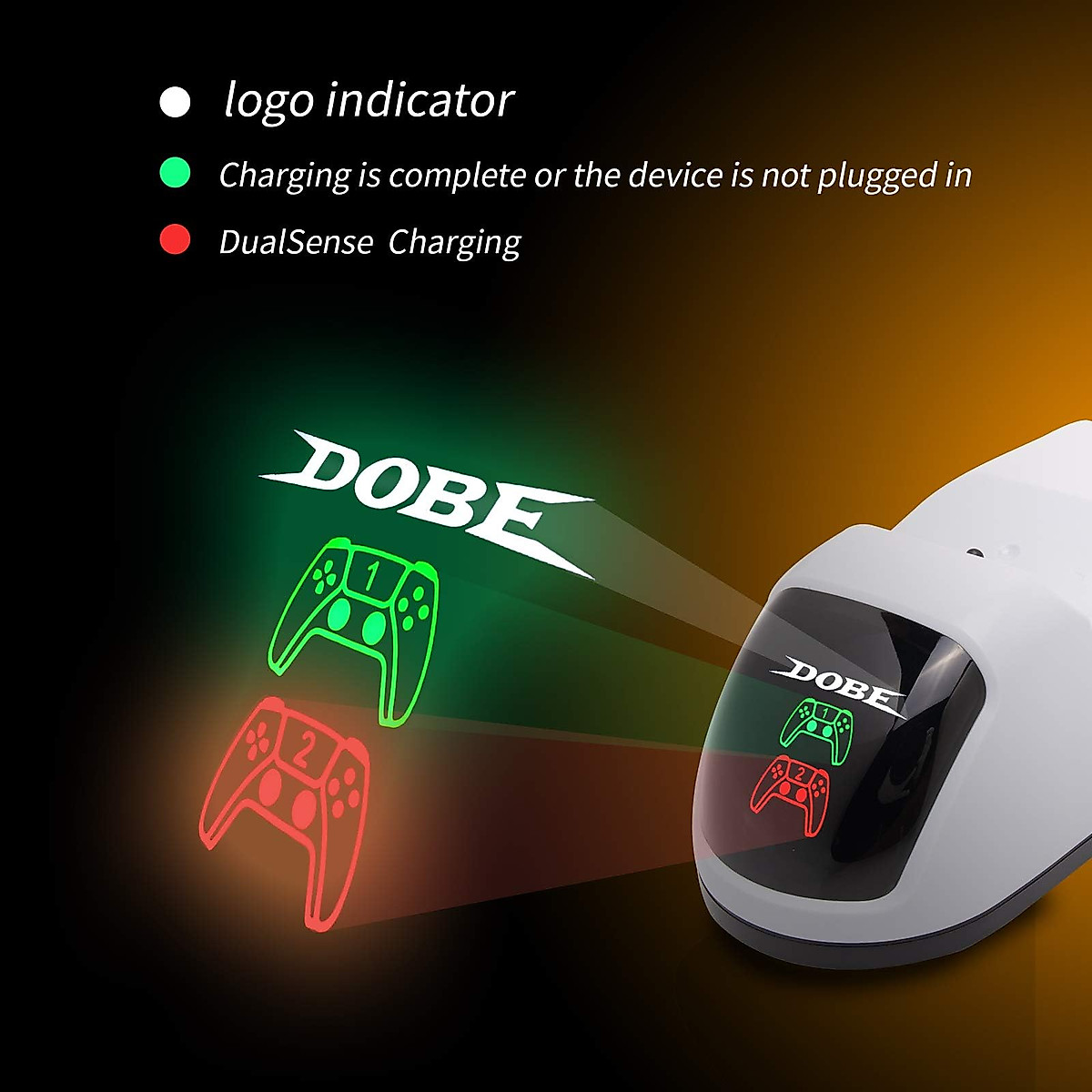 PS5 Controller Charger, Playstation 5 Dual Sense Charger Station with 5V 3A Power Adapter, Playstation 5 accessories