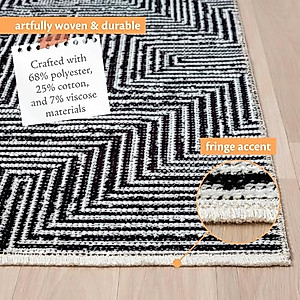 Indigo Ink - Washable Area Rug, Stain Resistant, Easy to Clean, Black/White Geometric Boho Decor, Dorm Room Essentials, for Living Room, Bedroom, Office (2' x 3', Panther Collection)