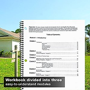 Calculated Industries 2128 Qualifier Plus Training Program Workbook for Qualifier Plus IIIx and IIIfx Real Estate Finance Calculators | 3 Modules: Basic, Comprehensive, Intro to Commercial Investment